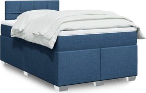Box spring postel s matrací modrá 120x200 cm textil 3285861