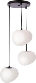 Černo-bílé závěsné svítidlo ø 42 cm Stones – Candellux Lighting