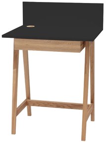 OnaDnes -20% Černý lakovaný pracovní stůl RAGABA LUKA 65 x 50 cm