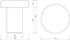 Ocelový kulatý odkládací stolek ø 40 cm Miko – noo.ma