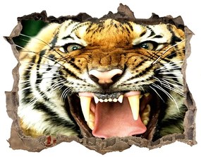 Wallmuralia Díra 3D fototapeta nálepka Tygr 95x64 cm