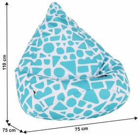 Kondela TELDIN tyrkysově-bílá