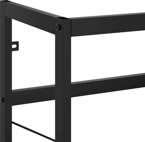 Koupelnový regál pod umyvadlo černý 79 x 38 x 83 cm železo 338501