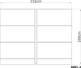Podlaha BBFL-4 pro zahradní domek BestBerg ZDSL-4 / 168 x 216 cm / černá