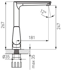 F-Design Brezza, stojánková dřezová baterie, chrom lesklý, FD1-BRZ-4-11