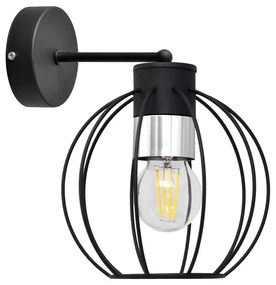 Nástěnná lampa STARLIGHT 1xE27/15W/230V černá/stříbrná