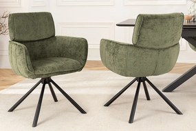 Designová otočná židle Parthenia zelená