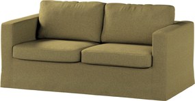 Potah na pohovku IKEA  Karlstad 2-místná , nerozkládací, dlouhý barva zelená látka pletený vzor
