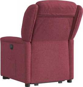 Zvedací polohovací křeslo vínové textil 3303197