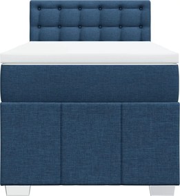 Box spring postel s matrací modrá 90x200 cm textil 3286971