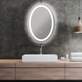 Smartzrcadla Koupelnové zrcadlo elipsa S-2612 s LED podsvícením vel. 50x70 cm