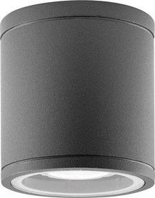 NV 9020061 Venkovní stropní svítidlo CERISE tmavě šedý hliník a skleněný difuzor GU10 1x7W IP54 220-240V bez žárovky - NOVA LUCE