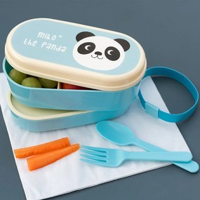 Modrý obědový bento box Rex London Miko The Panda