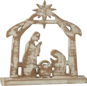 Přírodní Betlém s patinou Nativity - 28*5*30 cm
