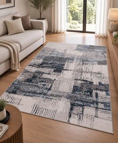 Koberec Safir 251 krémový / modrý