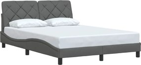 Rám postele bez matrace tmavě šedá 120 x 200 cm textil 3310588
