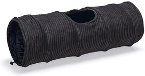 Designový tunel pro kočky Lord antracit manšestr 75cm