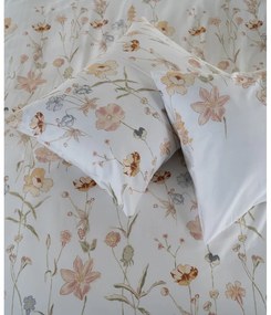 Bílé povlečení na dvoulůžko/prodloužené z bavlněného saténu 240x220 cm Ivory Garden Floral – Mila Home Luxury