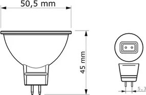 Philips CorePro LEDspot 7-50W MR16 840 / LED žárovka / MR16 / 660lm /