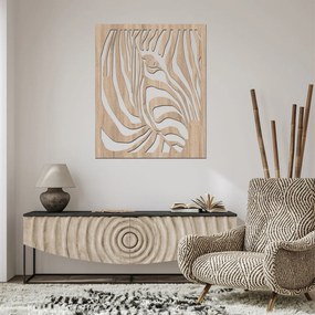 dřevo života Dřevěný obraz na zeď ZEBRA Zvolte rozměr (cm): 80x96, Zvolte barvu dekoru: Dub Sonoma