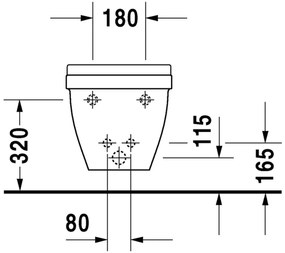 Duravit Starck 3 - závěsný bidet 36x54 cm, D 2280150000