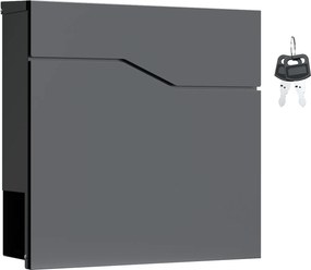 Poštovní schránka Wiltec – 370 × 102 × 370 mm, antracitová (60513)
