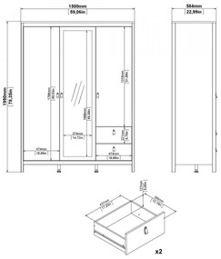 Tvilum Šatní skříň Real 659 černá