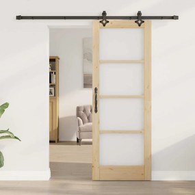 Posuvné dveře ORKDAL 73,5 x 198,5 cm Přirozená a černá 3332183