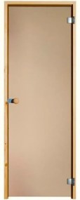 Vihtan dveře do sauny Limited celoskleněné bronz 7x19, rám borovice