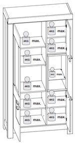 Sconto Vitrína PORTO dub/beton