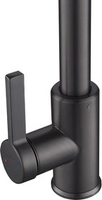 Invena Nelia, vysoká dřezová baterie, 4-funkční výtok, černá matná, INV-BZ-34-004-A