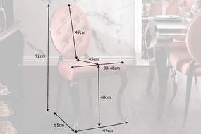 Designová židle Rococo II béžová