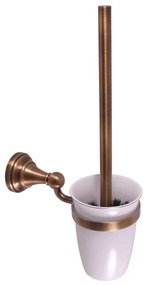 Slezák - RAV WC štětka, miska keramika, stará mosaz (bronz) MORAVA RETRO  Barva: Stará mosaz