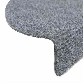 Samolepící nášlapy na schody 10 ks světle šedé 56x17x3 cm 149681
