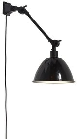 Nástěnná lampa amsterdam enamel s černá MUZZA