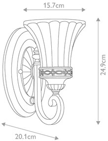 Feiss FE-DRAWING-ROOM1 - Nástěnné svítidlo DRAWING ROOM 1xE27/60W/230V