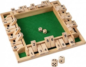 Costway Hra Shut The Box pro hráče 2-4 kostková hra s kostkami 2 a robustní hra