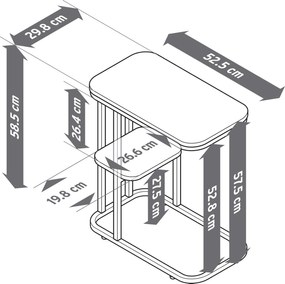 Tchibo - Odkládací stolek - barva: bílá