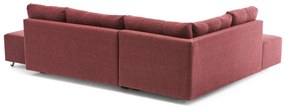 Atelier del Sofa Rohová sedací souprava Manama Corner Sofa Bed Left - Claret Red, Červená