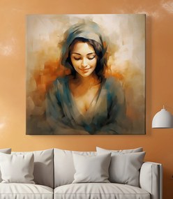 Obraz na plátně - Meditace, abstrakce, žena, vnitřní spokojenost FeelHappy.cz Velikost obrazu: 120 x 120 cm