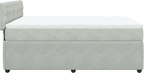 Box spring postel s matrací světle šedá 140x190 cm samet 3290040