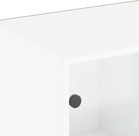 Knihovna s dvířky bílá 204 x 37 x 75 cm kompozitní dřevo 3206531