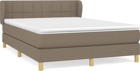 Box spring postel s matrací taupe 140x200 cm textil 3126809