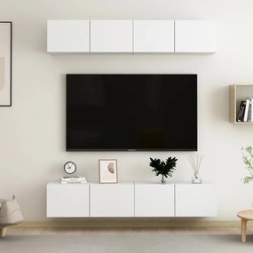 vidaXL TV skříňky 4 ks bílé 80 x 30 x 30 cm dřevotříska