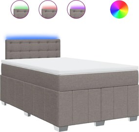Box spring postel s matrací taupe 120x190 cm textil 3289325