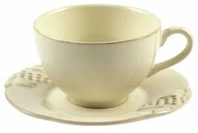 Casafina CASAFINA Šálek na čaj s podšálkem 0,25L, MADEIRA HARVEST, bílá (krémová)