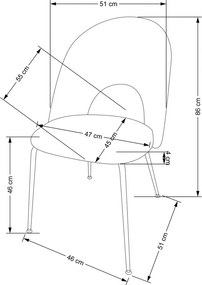 Jídelní židle Neville, černá