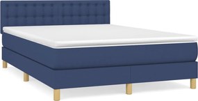 Box spring postel s matrací modrá 140x190 cm textil 3140935
