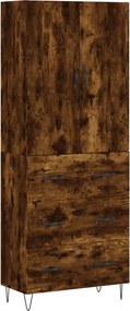 Skříň highboard kouřový dub 69,5 x 34 x 180 cm kompozitní dřevo 3198086