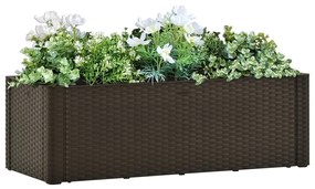 vidaXL Zahradní vyvýšený záhon se samozavlažováním mokka 100x43x33 cm